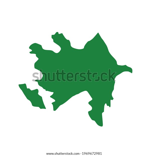 Azerbaijan Map Shape Green Color Azerbaijan Stock Vector (Royalty Free ...