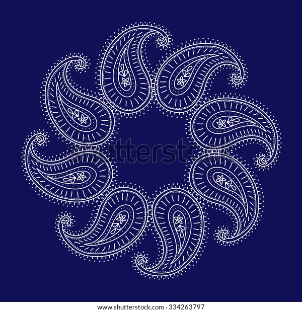 Azerbaijan National Pattern Flowers Cucumbers Buta Stock Vector ...