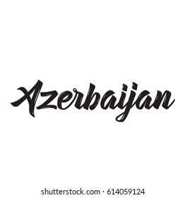 Azerbaijan Text Design Vector Calligraphy Typography Stock Vector ...
