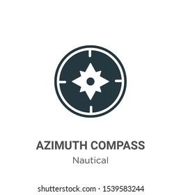 Azimuth Compass Vector Icon On White Stock Vector (Royalty Free ...