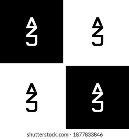 Azj Letter Original Monogram Logo Design Stock Vector (Royalty Free ...