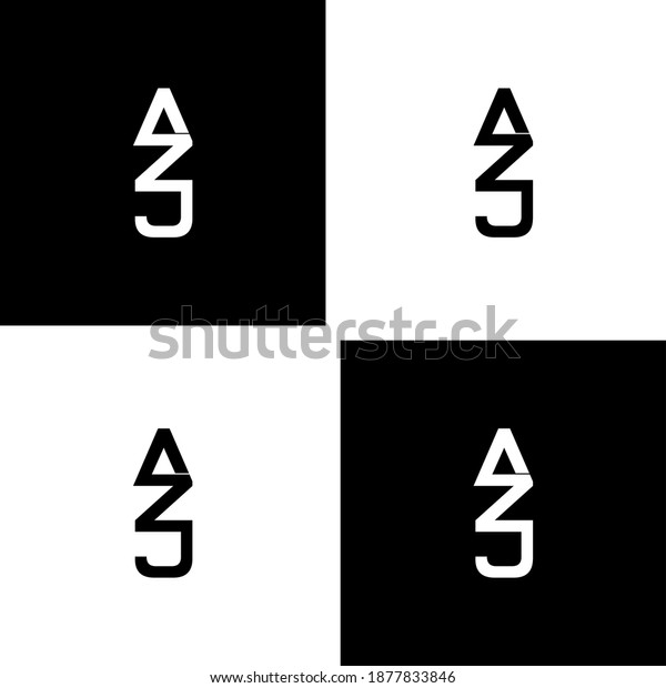 Azj Letter Original Monogram Logo Design Stock Vector (Royalty Free ...