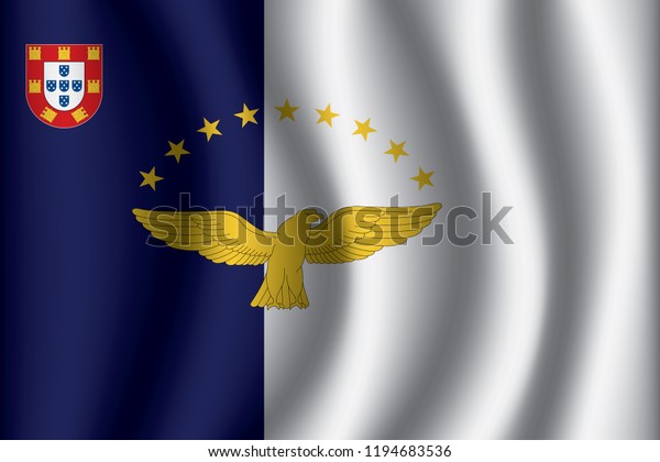 Azores Flag Background Cloth Texture Azores Stock Vector (Royalty Free ...