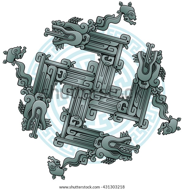 Aztec Cross Color Stock Vector (Royalty Free) 431303218 | Shutterstock