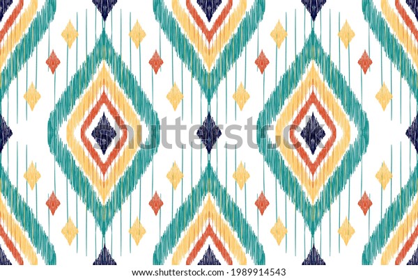 Aztec Ethnic Indian Seamless Pattern Design Stock Vector (Royalty Free ...