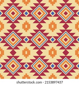 Aztec Seamless Pattern Retro Colors Tribal Stock Vector (Royalty Free ...