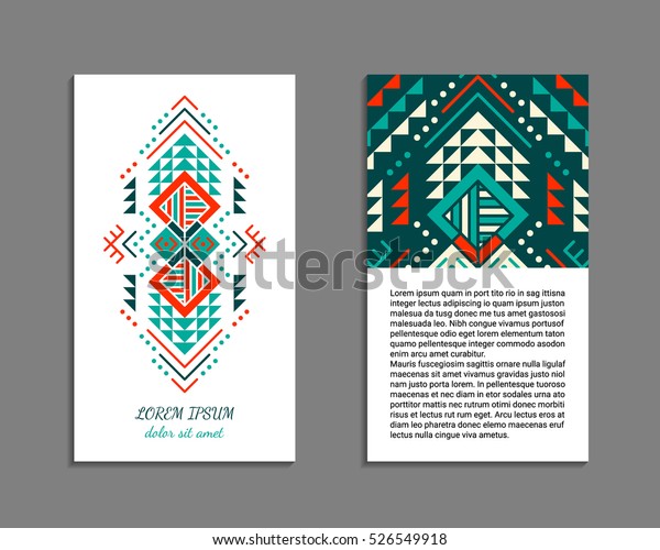 Volante vertical de color azteca. Diseño: vector de stock (libre de ...