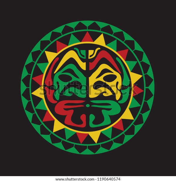 Aztec Sun Logo Ethnic Symbol Stock Vector (Royalty Free) 1190640574 ...