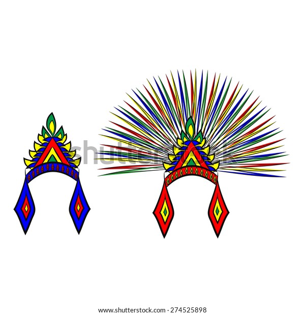 Aztec War Bonnet On White Background Stock Vector (Royalty Free ...