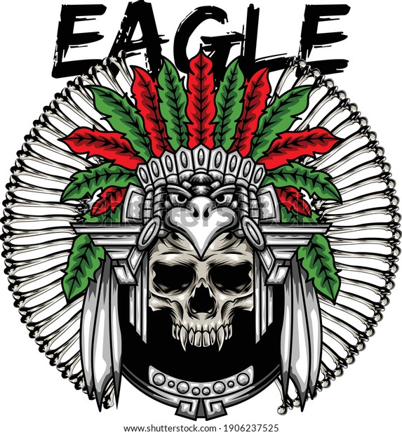 Aztec Warrior Illustration Available Your Custom: vetor stock (livre de ...