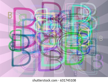 B Alphabet Background Art Stock Vector (Royalty Free) 631745108 ...