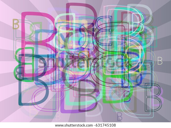 B Alphabet Background Art Stock Vector (Royalty Free) 631745108