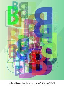 Alphabet B Vector Texture Stock Vector (Royalty Free) 576220849