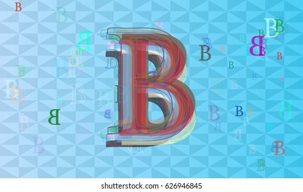 B Alphabet Vector Template Stock Vector (Royalty Free) 626946845 ...