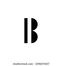 B Black Letter Logo Design Stock Vector (Royalty Free) 1590675457