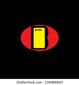 B Cell Phone Logo Design Stock Vector (Royalty Free) 1345800065 ...