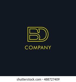 B D Letter Logo Design Stock Vector (Royalty Free) 488727409 | Shutterstock