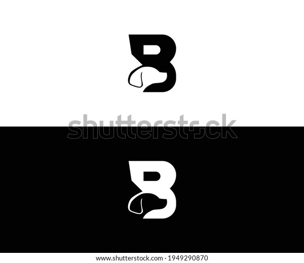 B Dog Logo Design Template Stock Vector (Royalty Free) 1949290870 ...