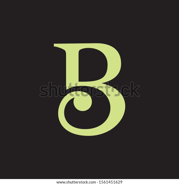 B Font Letter Initial Logo Stock Vector (Royalty Free) 1561451629 ...