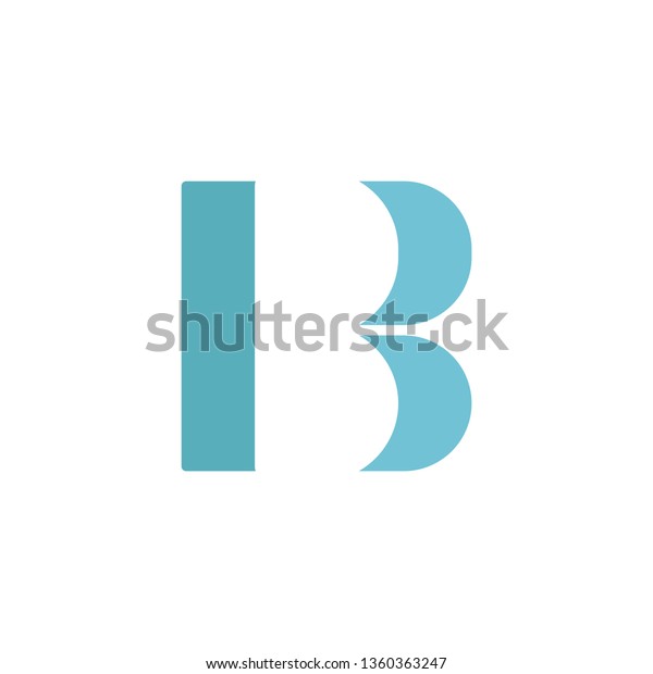 B Font Logo Modern Design Vector Stock Vector (Royalty Free) 1360363247