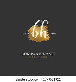 B H Bh Initial Handwriting Signature Stock Vector (Royalty Free ...