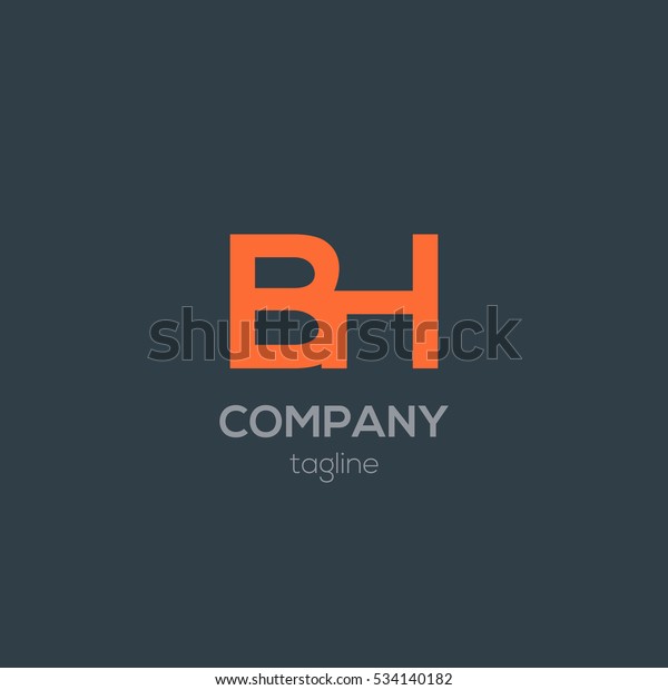 B H Letter Logo Design Vector Stock Vector (Royalty Free) 534140182 ...