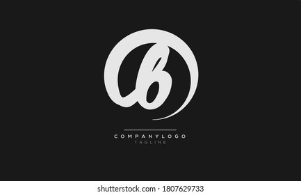 B Initial Monogram Letter Text Alphabet Stock Vector (Royalty Free ...
