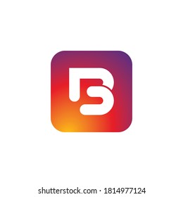 B Letter App Business Template Icon Stock Vector (Royalty Free ...