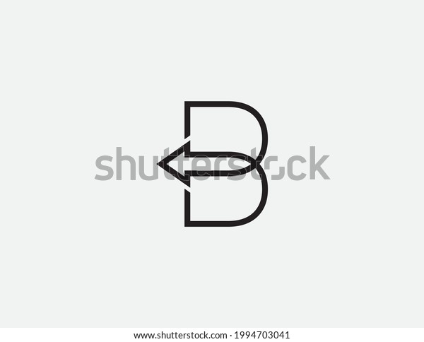 B Letter Arrow Logo Design Vector Stock Vector (Royalty Free) 1994703041 | Shutterstock
