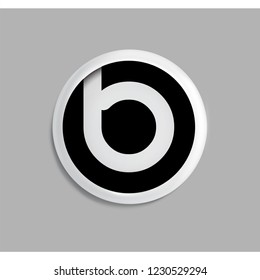 B Letter Circle Icon Logo Element Stock Vector (Royalty Free ...