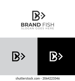 62 Letter b with fish modern logo design template Images, Stock Photos ...