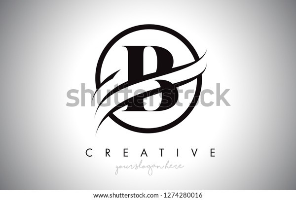 B Letter Icon Logo Design Circle Stock Vector (Royalty Free) 1274280016