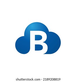 B Letter Logo Design Cloud Stock Vector (Royalty Free) 2189208819 ...