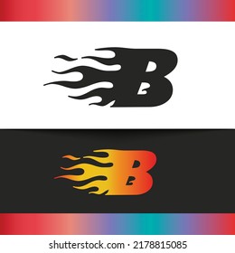 B Letter Logo Fire Flames Logo Stock Vector (Royalty Free) 2178815085 ...