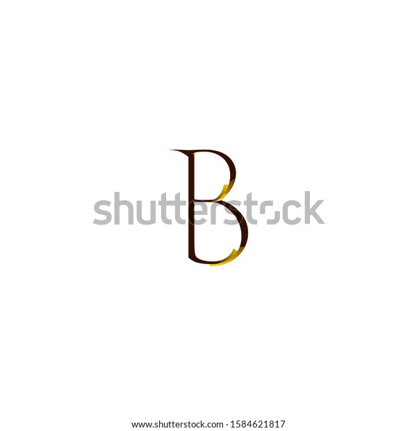 B Letter Logo White Backgroundb Letter Stock Vector (Royalty Free ...