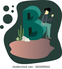 B Letter People Vector Stock Vector (Royalty Free) 2024390543 ...