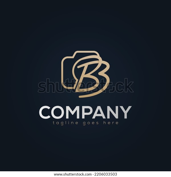 B Letter Photography Logo Design Stock Vector (Royalty Free) 2206033503 ...