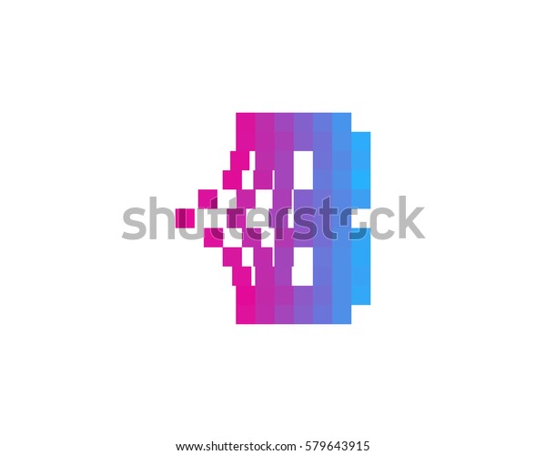 B Letter Pixel Logo Design Element Stock Vector (Royalty Free) 579643915