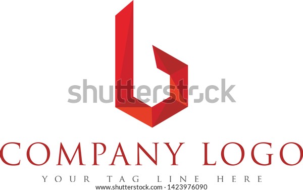 B Letter Polygon Logo This High Stock Vector (Royalty Free) 1423976090 ...