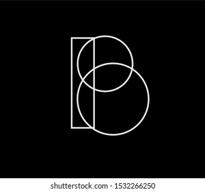 Black Capital Letter B Line Art Stock Vector (Royalty Free) 1518712208