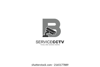 B Logo Cctv Identity Security Template Stock Vector (Royalty Free ...