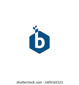 B Logos Blue Simple Modern Stock Vector (Royalty Free) 1605165121 ...