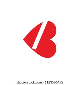 B Love Vector Logo Stock Vector (Royalty Free) 1123566455