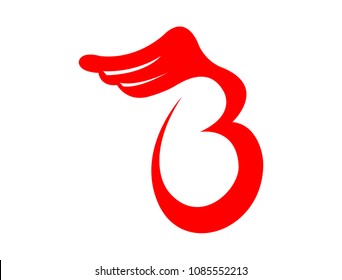 B Wing Logo Stock Vector (Royalty Free) 1085552213 | Shutterstock