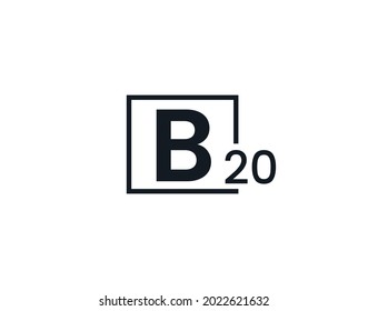 B20 20b Initial Letter Logo Stock Vector (Royalty Free) 2022621632 ...