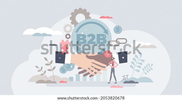 B2b Business Model Concept Tiny Person: เวกเตอร์สต็อก (ปลอดค่าลิขสิทธิ์ ...
