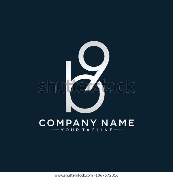 B9 Number Letter Logo Icon Designs Stock Vector (Royalty Free ...