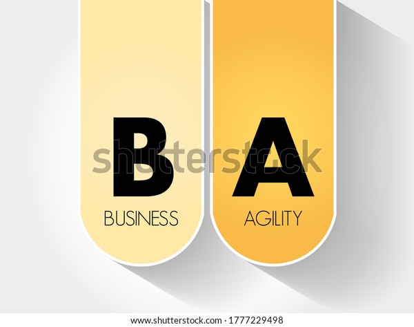 Ba Business Agility Acronym Concept Background Stock Vector (Royalty ...