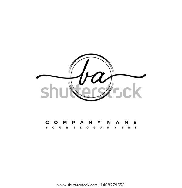 Ba Initial Signature Logo Handwriting Logo Stock Vector (Royalty Free ...