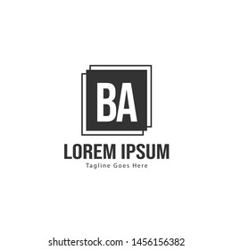 Ba Letter Logo Design Creative Modern Stock Vector (Royalty Free ...